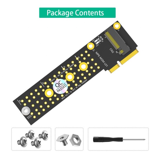 Quality M.2 (NGFF) Nvme SSD to Mini PCIe Adapter M.2 NGFF Key-M Adapter for sale