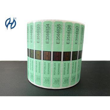Quality Customized Tax Stamp with Adhesive Security for Secure Identification for sale