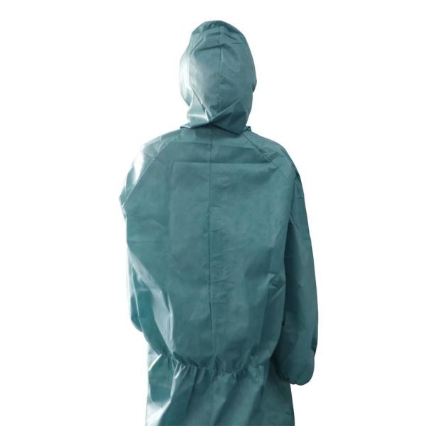 Quality 50gsm SMS PP Nonwoven Disposable Coverall Isolation Gown for sale