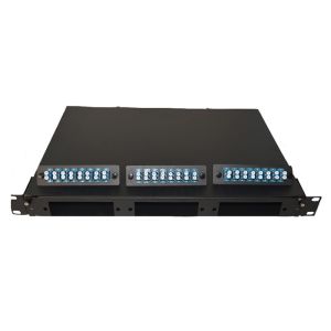 Quality Rack Mounted 1U Fiber Patch Panel With 48 Cores LC Pigtail Single Mode Type for sale