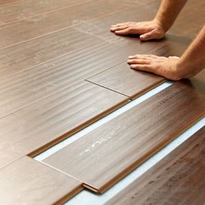 Quality Pressed U-Groove V-Groove Anti-Static Fishbone Laminate Flooring Tile for Living for sale