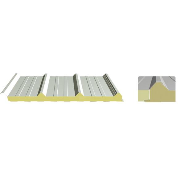 Quality Non Continuous 60mm PU Sandwich Panel Line for sale