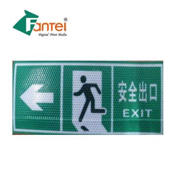 Adhesive Coated Printable Reflective Vinyl stickers for Escape Sign
