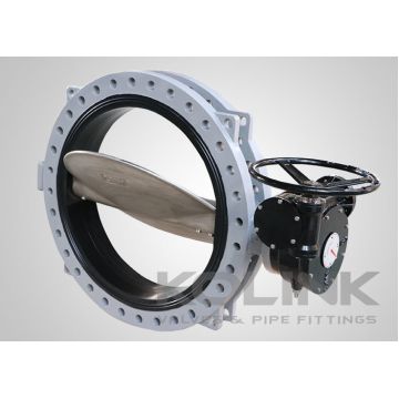 Quality Large Rubber Lined Ductile Iron Butterfly Valve Concentric Gear Operation for sale