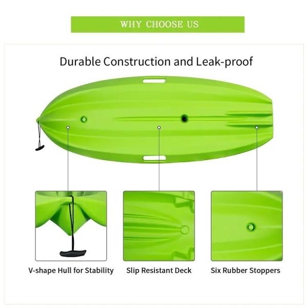 Quality Standard Features 1 Person Sit On Top Kayak for Water Sport Fishing Includes for sale