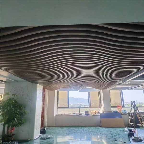 Quality Acoustic Design Ceiling Metalwork Aluminum Baffle Wave Ceilings for sale