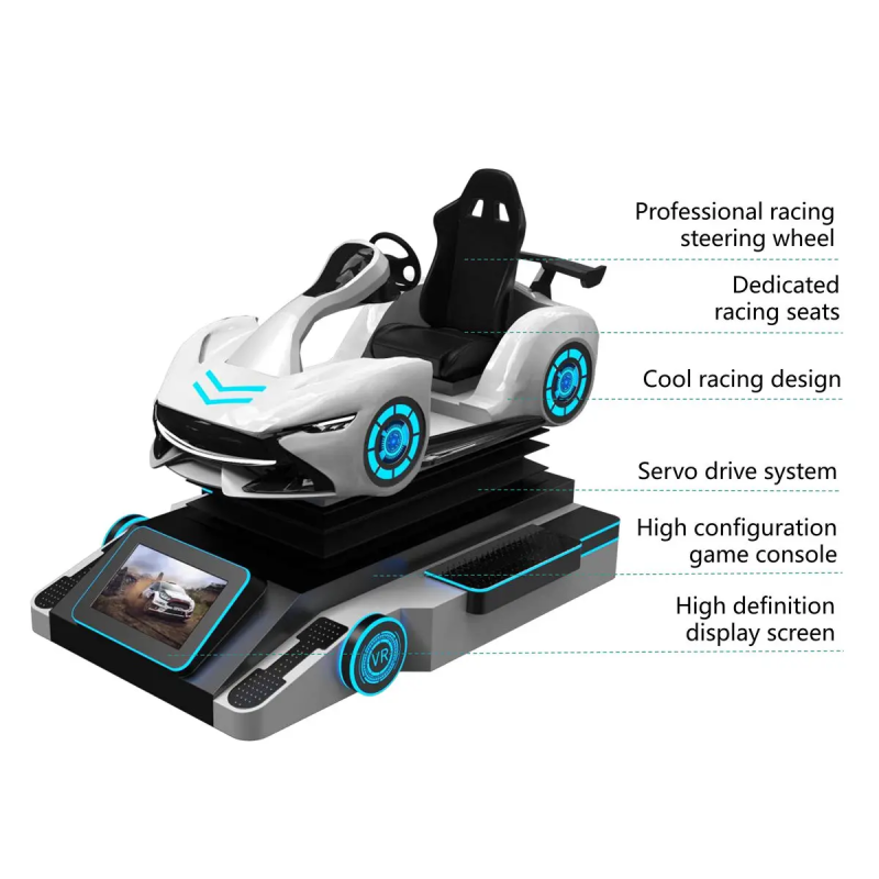 Quality 1 Seat VR Car Racing Simulator 9D 220V Immersive With 42 Inch Screen for sale
