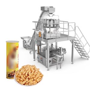 Quality Automatic Snack Can Filling Machine for Puffed Snacks Paper Can & PET Jar for sale