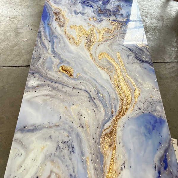 Quality 1220x2800mm Interior Decorative PVC Marble Sheet for sale