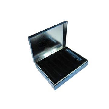 Quality Large Printed Metal Rectangular Tin Cans With Bottom Rolled In Edge for sale