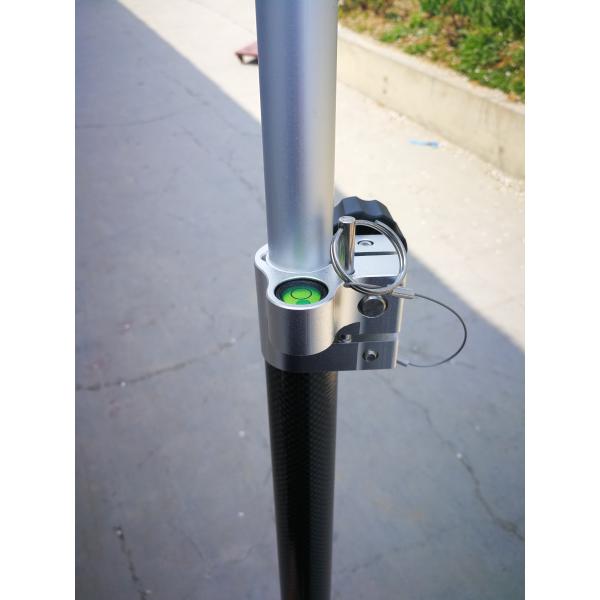 Quality RTK Carbon Fibre Telescopic Pole Gnss 2.44m Black for sale