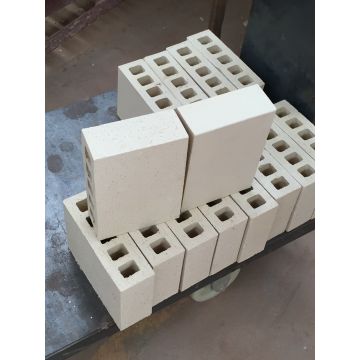 Quality Cream Yellow Five Holes Large Hollow Blocks , Hollow Clay Brick Compressive for sale