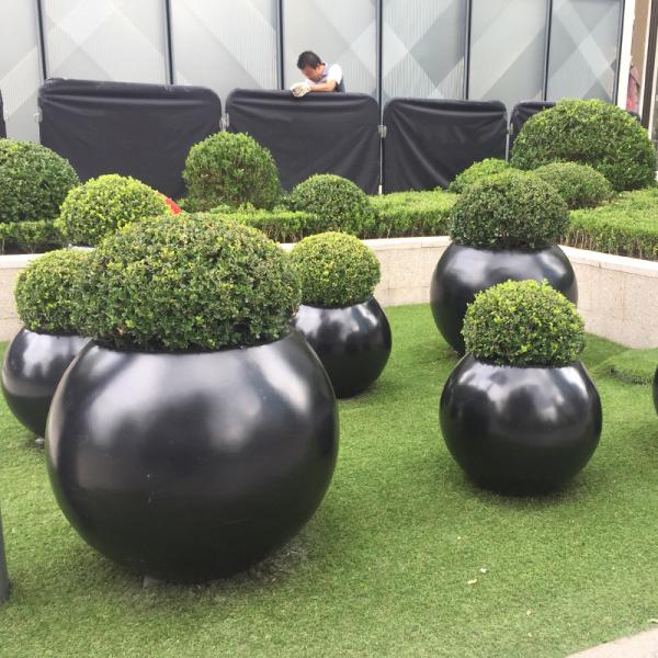 Quality OEM ODM Stainless Steel Flowerpot Waterproof Large Metal Garden Containers for sale