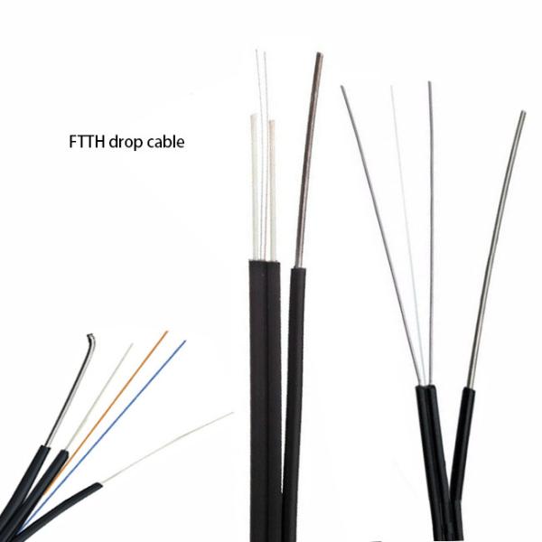 Quality Single Mode FTTH Indoor Outdoor Drop Optical Fiber Cable For Access Network for sale