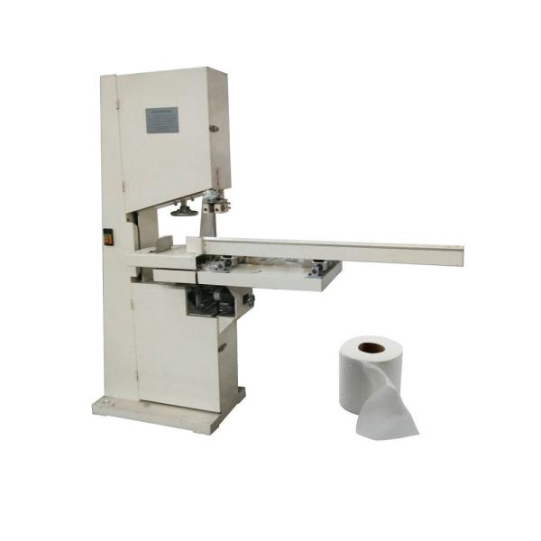 Quality Small Tissue Paper Roll Band Saw Cutting Machine 2.2KW Toilet Roll Cutting Machine Industrial for sale