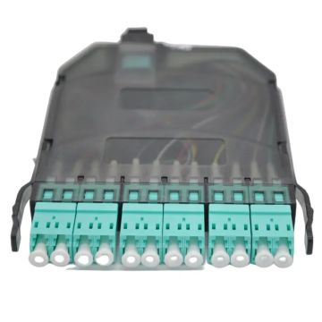 Quality Black MPO Patch Panel , MPO To LC Cassette With 12 Cores 24 Cores for sale
