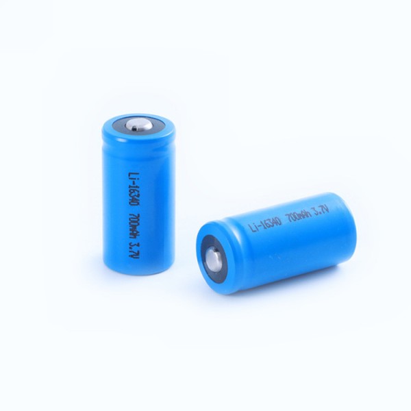 Quality 700mAh 3.7V Rechargeable ICR16340 Lithium Ion Battery for Flashlight and Portable Devices for sale