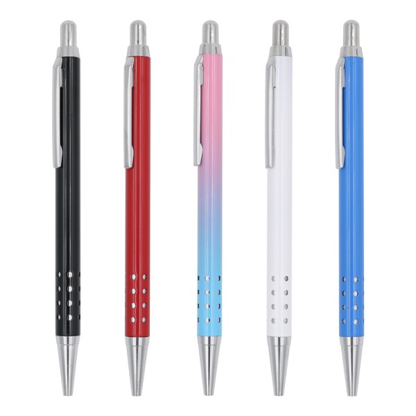 Quality Metal Press Gradient Aluminum Ballpoint Pen 1.0mm Advertising Ballpoint Pens for sale