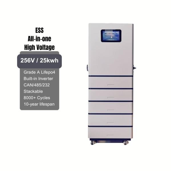 Quality 25kwh 256V100AH High Voltage Battery Pack Stackable Lithium Battery Rechargeable for sale