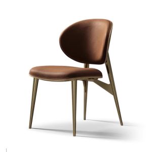 Quality High Back Comfortable Upholstered Dining Chairs Modern Metal Dining Chairs for sale