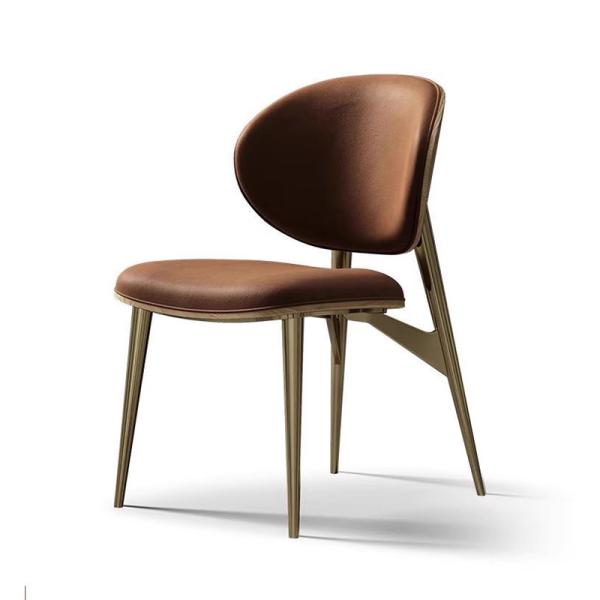 Quality High Back Comfortable Upholstered Dining Chairs Modern Metal Dining Chairs for sale
