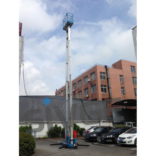 Quality 8m Hydraulic Scissor Working Platform Double Mast For Window Cleaning for sale