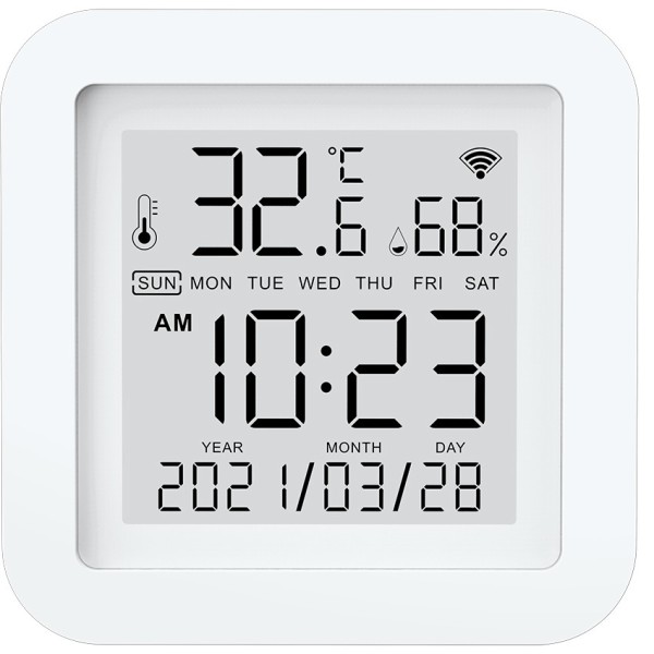 Quality LED Screen 2.4G Wifi Thermometer Hygrometer Smart Hygrometer Alexa for sale