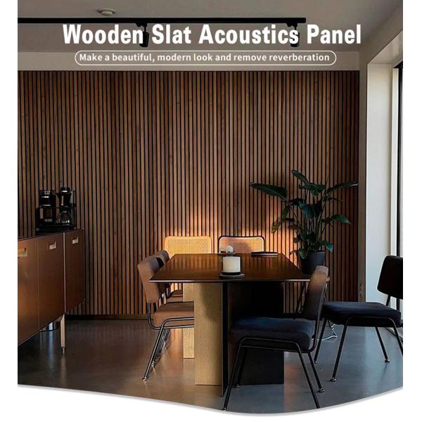 Quality Modern Composition PET Acoustic Timber Slats Customized For Office Building for sale