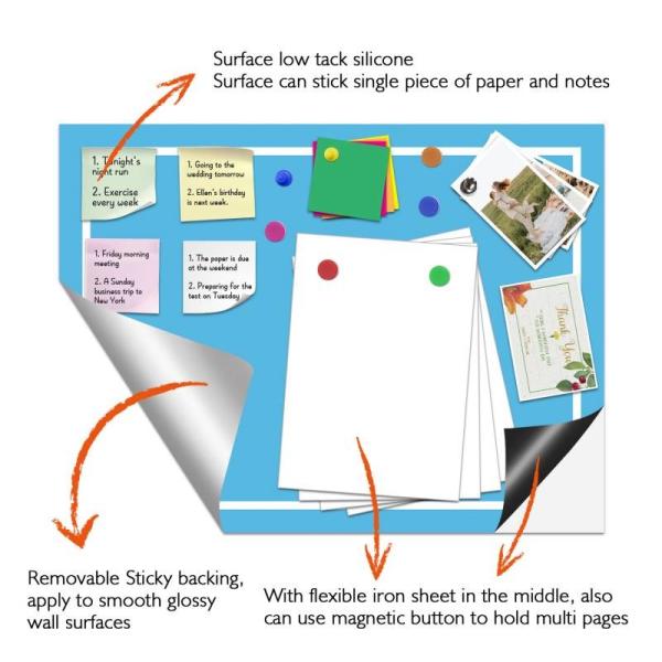 Quality Removable Sticky Memo Board Magnetic For Wall Surfaces for sale