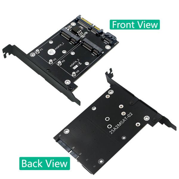 Quality Dual MSATA SSD To Dual SATA3 Converter With Full Height Profile Bracket for sale