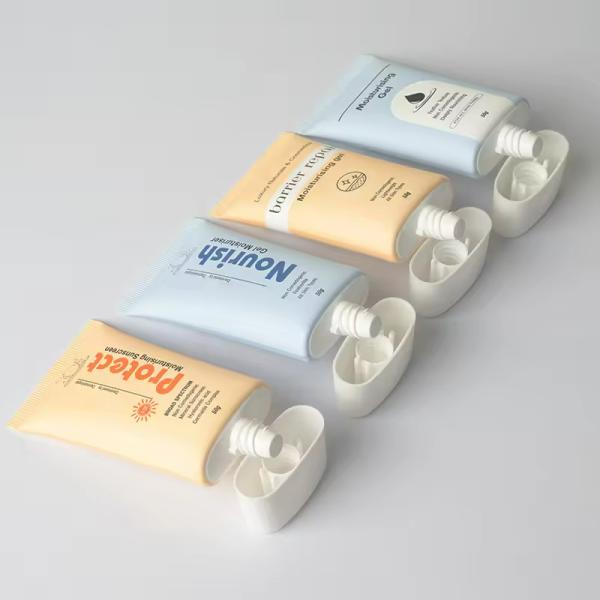 Quality Clear Plastic Cosmetic Tubes Screw Cap Eco Friendly Tube Packaging 50ML for sale