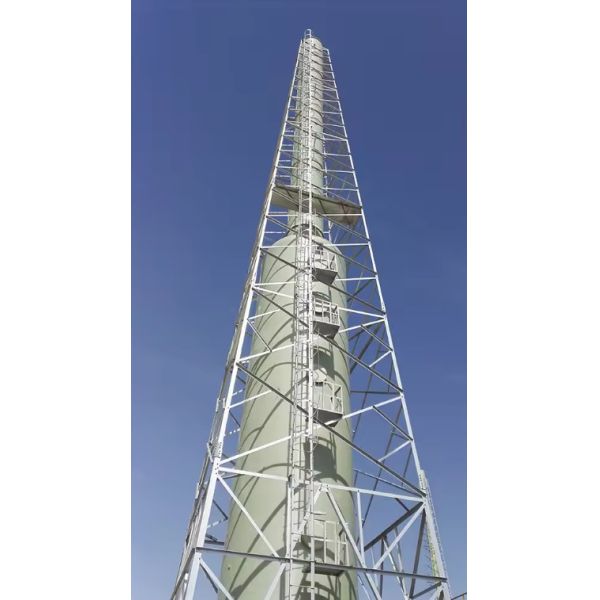 Quality Wear Resistant And Temperature Resistant FGD FRP Pipe Frp Chimney Customized Size for sale