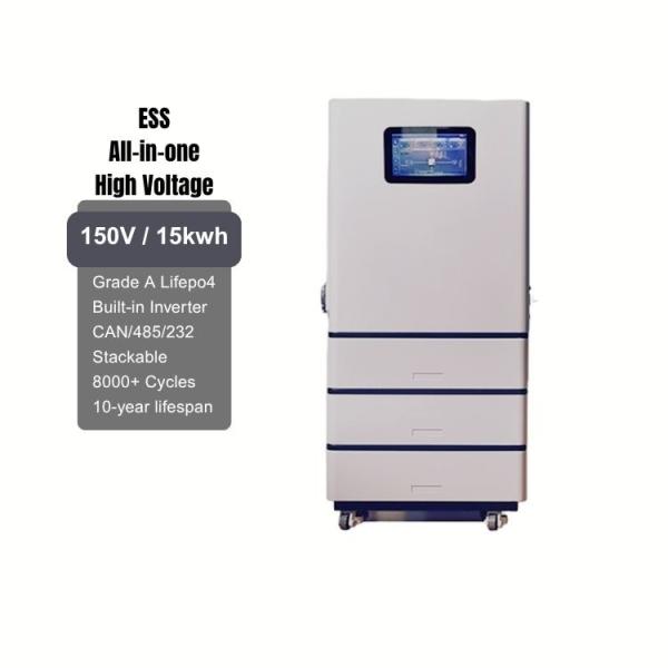 Quality 153.6V100AH 15kwh ESS Lithium Battery All In One Battery With Inverter for sale