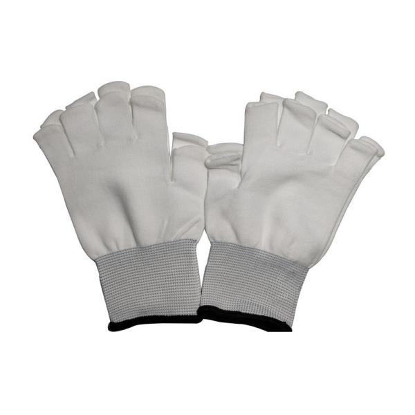 Quality Half Finger Seamless Polyester Liner Gloves Reusable For Cleanroom for sale