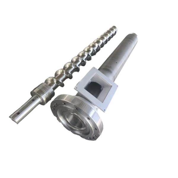 Quality Bimetallic Screw Cylinder Squeezer Screw Barrel  Single Extrusion Screw Barrel  Φ15-Φ300mm for sale