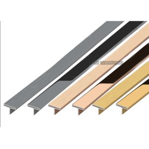 Quality Mirror Silver Stainless Steel T Profile T10 , 8ft Standard Steel Profiles for sale