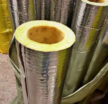 Quality Hydrophobic Aluminum Foil Glass Wool Tube Steam Pipe Insulation Wrap for sale