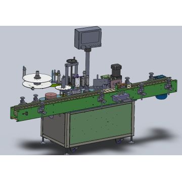 Quality Tabletop Essential Oil Round Bottle Front Back Labeler Machine HMI Control for sale