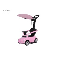 Quality Canopy Childs Push Along Car 6.2KG Pink Mini Push Along Car 80*41*92CM for sale