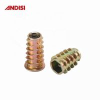 Quality Zinc Alloy/Steel M6 M8 M10 Threaded Flanged Round Head Hex Insert Nuts for for sale