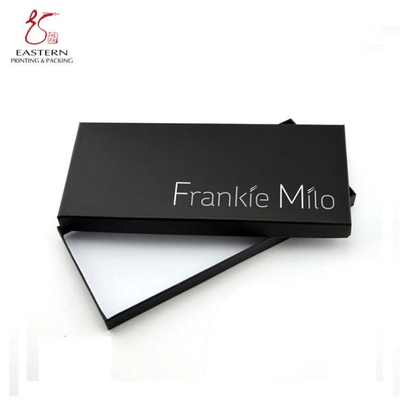 Quality Black Color 60mm Width Paperboard Packaging Box With Lid And Base for sale