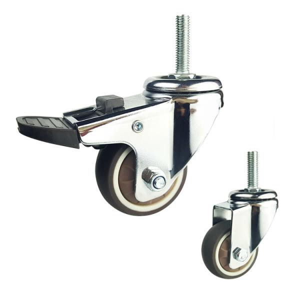 Quality 75mm TPR Furniture Swivel Casters For Chairs Cabinets for sale