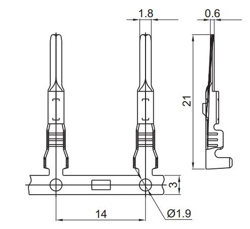 Quality Motorcycle Vehicle Wiring Harness Connectors And Terminals 1.8 Mm Width for sale