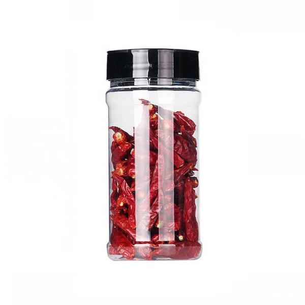 Quality Cylinder 200ml Clear Plastic Jars For Spice Kitchen Organizer for sale