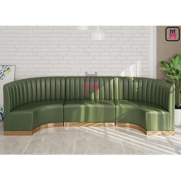 Quality Waterproof 1.5cbm Upholstered Circle Booth Seating Stainless Steel Base for sale