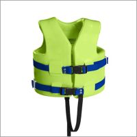 Quality Swimming Vinyl Foam Life Vest Green Color Buoyancy Test Verified for sale