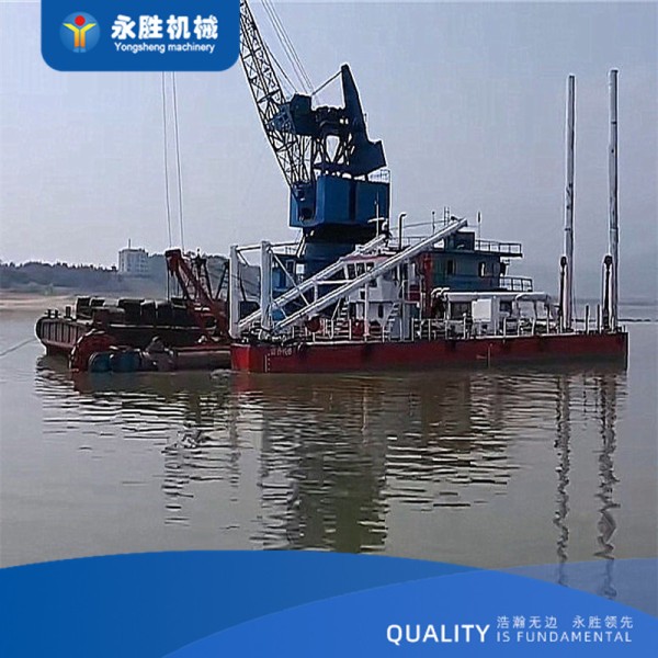 Quality Large Bucket Wheel River Sand Dredging Machine Equipped With 18inch Mud Dredger for sale