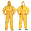 china Yellow Heavy Industry Type 3 Disposable Coveralls Chemical Fluids Protection