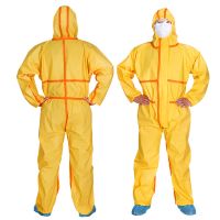 Quality Yellow Heavy Industry Type 3 Disposable Coveralls Chemical Fluids Protection for sale