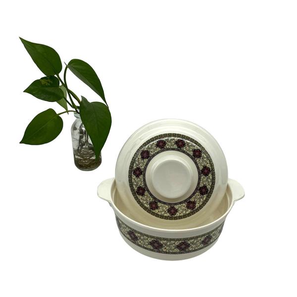 Quality 8.5'' Housewares Flower Melamine Bowl Lid Dinnerware Durable for sale